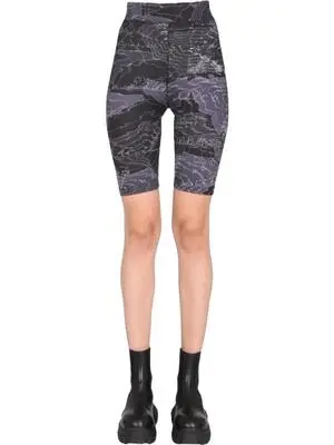 Alexander McQueen Graphic Printed High-waisted Cycling Shorts - Nude