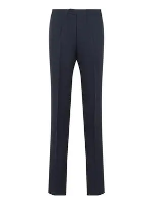 Canali Tailored Pleated Trousers With Belt Loops - Black