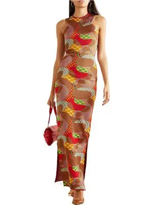 Emilio Pucci Giardino' Motif Jacquard-knit Maxi Dress - Multicolor