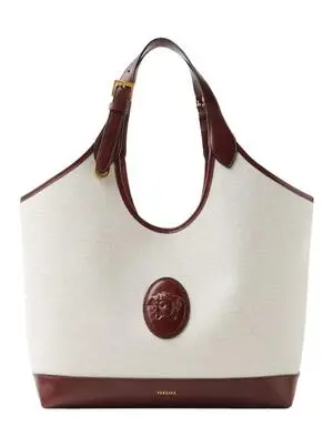 Versace Rivière Large Tote Bag - Brown  Beige