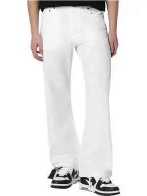 Off-White Cotton Trousers With Logo Detail - White