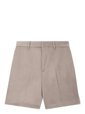 Emporio Armani Straight-leg Pleated Shorts - Taupe