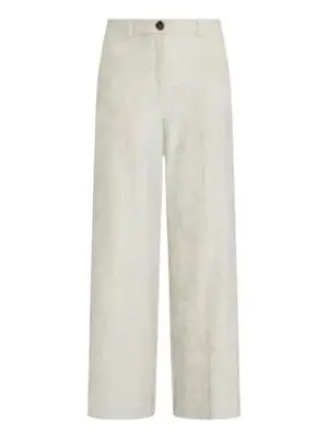 Marella Belted Wide Leg Trousers - White