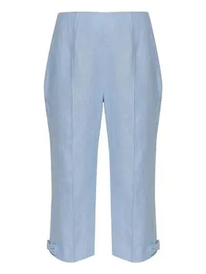 Posse Harper Cropped Trousers With Bow Detailing - Blue