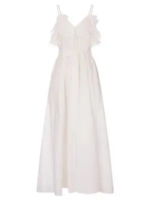 P.a.r.o.s.h Ruffled Maxi Dress - White