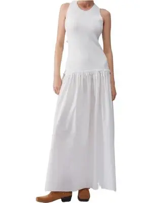 Liu Jo Sleeveless Cut-out Maxi Dress - White Wool
