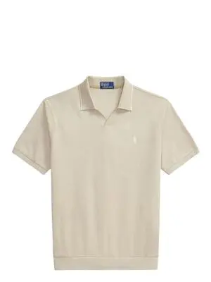 Polo Ralph Lauren Logo Embroidered Short-sleeved Polo Shirt - Nude