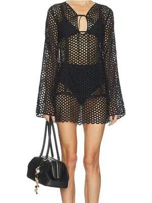 Cult Gaia Cut-out Long-sleeve Mini Dress - Black