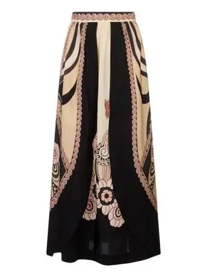 La DoubleJ Printed Maxi Skirt - Black