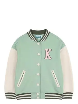 Kenzo Appliqué Striped Bomber Jacket - Green