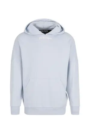 Palm Angels Classic Logo Oversized Hoodie - Light Blue/off-white