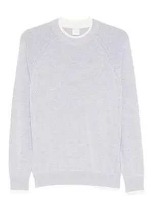 Eleventy Eleventy Long-Sleeve Knitwear With Round Neck Light Gray