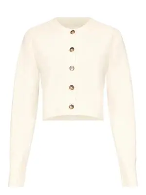 Loulou De Saison Zephir Cropped Cardigan - Ivory