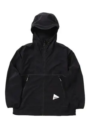 AND WANDER Pertex Windproof Hooded Jacket - Black