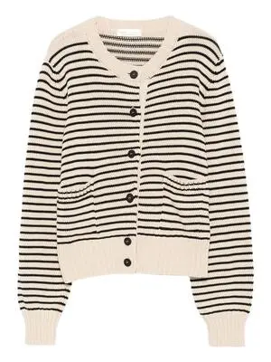ROBERTO COLLINA Roberto Collina Striped Cotton Cardigan