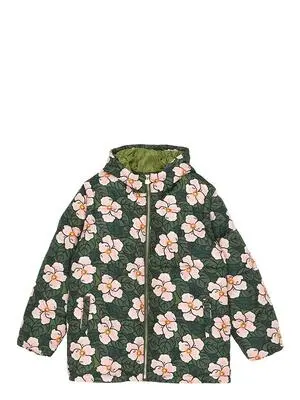 Kenzo Floral Print Hooded Puffer Jacket - Multicolor