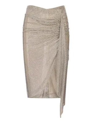 Giuseppe Di Morabito Draped Asymmetrical Skirt - Bright Silver