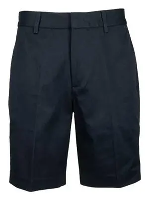 Emporio Armani Tailored Straight-leg Shorts With Dimensional Pleats - Black