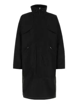 ENTIRE STUDIOS Long Hooded Rain Jacket - Black