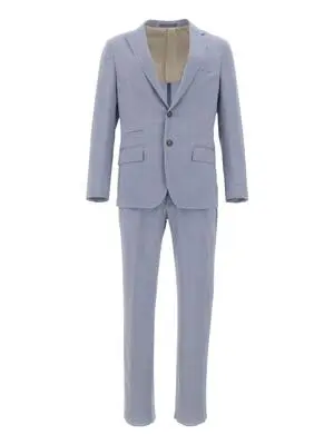 Eleventy Single-breasted Slim Suit - Gray