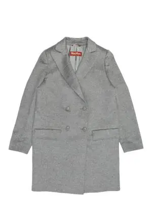 Max Mara Double-breasted Lapel Coat - Gray