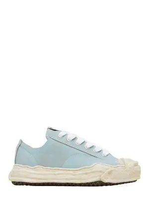Mihara Yasuhiro Hank Distressed Low Top Sneakers - Blue
