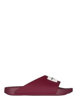 Givenchy Logo Rubber Slides - Red Cherry