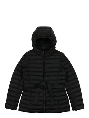 Max Mara Quilted Hooded Down Jacket - Black