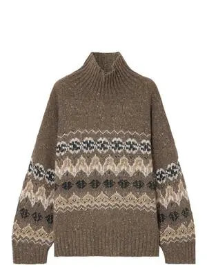 ALTUZARRA Altuzarra Wool-Blend Fair Isle Turtleneck Sweater