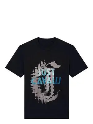 Just Cavalli Graphic Logo T-shirt - Black