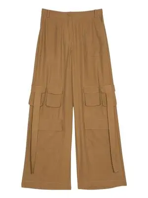 TWINSET Wide-leg Cargo Trousers - Brown