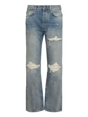 Amiri Suede Straight Jeans - Gray