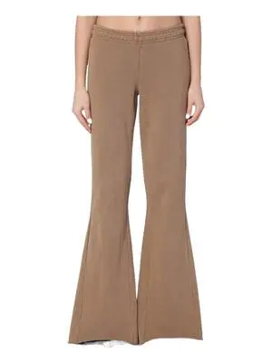 ENTIRE STUDIOS Elasticated-waist Flared Trousers - Light Brown