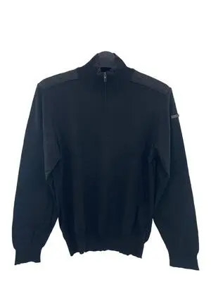PAUL  SHARK Paul & Shark Quarter Zip Long Sleeve Sweater - Black