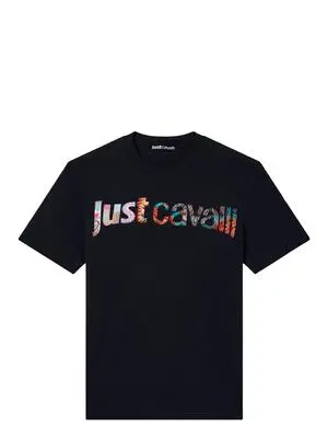 Just Cavalli Logo Print T-shirt - Black