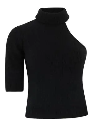 ROBERTO COLLINA Roberto Collina One-Shoulder Roll-Neck Sweater