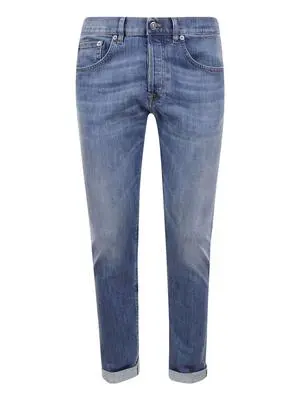 DONDUP Slim-fit Cuffed Jeans - Blue