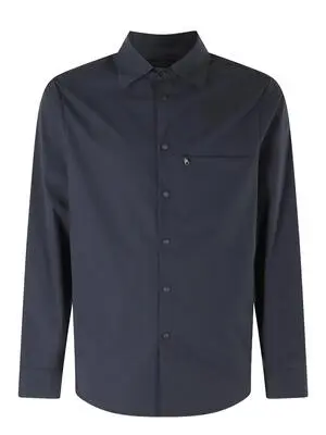 Aspesi Peak Collar Long Sleeve Shirt - Black