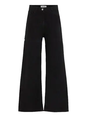 ATTICO Attico Washed Canvas Cutout Wide Leg Jeans