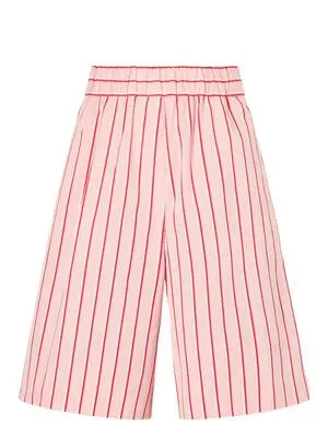 Dries Van Noten Pomy Bis Striped Cotton Shorts - Pink