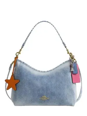 COACH Coach Laurel Shoulder Bag With Charms Blue
