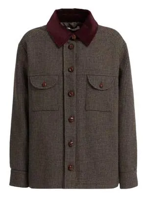 BLAZÉ MILANO Blaze Milano Houndstooth Wool Blend Jacket