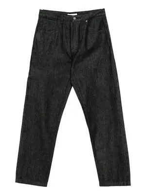 ENTIRE STUDIOS Logo-patch Straight-leg Jeans - Black