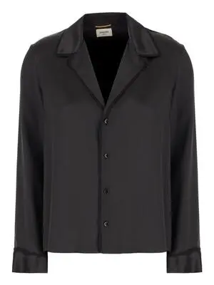 Saint Laurent V-neck Shirt - Black