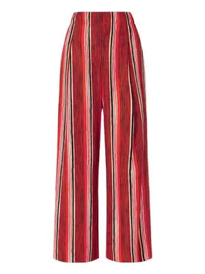 Proenza Schouler Amira Striped Wide Leg Pants - Red