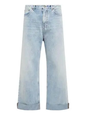 Valentino Garavani Stonewashed Wide Leg Jeans - Blue
