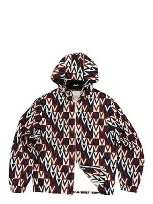 Valentino Garavani Printed Long-sleeved Hooded Jacket - Nude