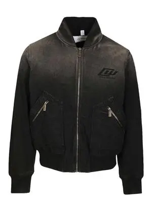 Off-White Logo Bomber Jacket - Black