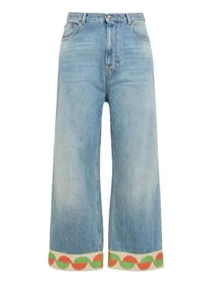 Valentino Garavani Straight Leg Denim Pants - Gray