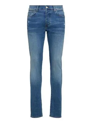 Amiri Amiri Stack Cotton Denim Jeans Blue